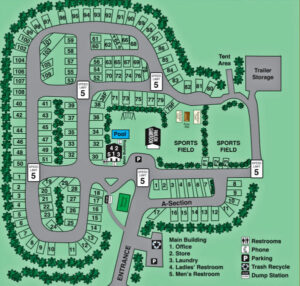 Site Map – Pine Cone Resort and Campground